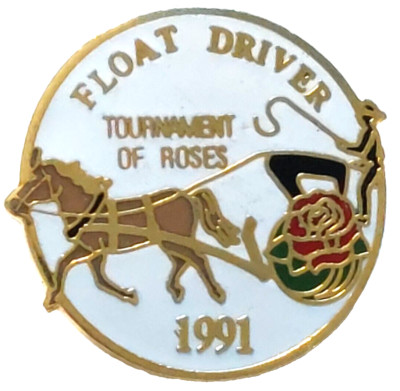Rose Parade 1991 Float Driver 102th Tournament of Roses Lapel Pin | eBay