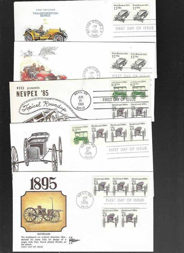 US FDC FIRST DAY COVERS TRANSPORTATION COILS COLLECTION LOT OF 33 | eBay