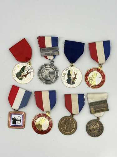 Lot of 8 Archery Medal Lapel Pins National Field Archery Association ...
