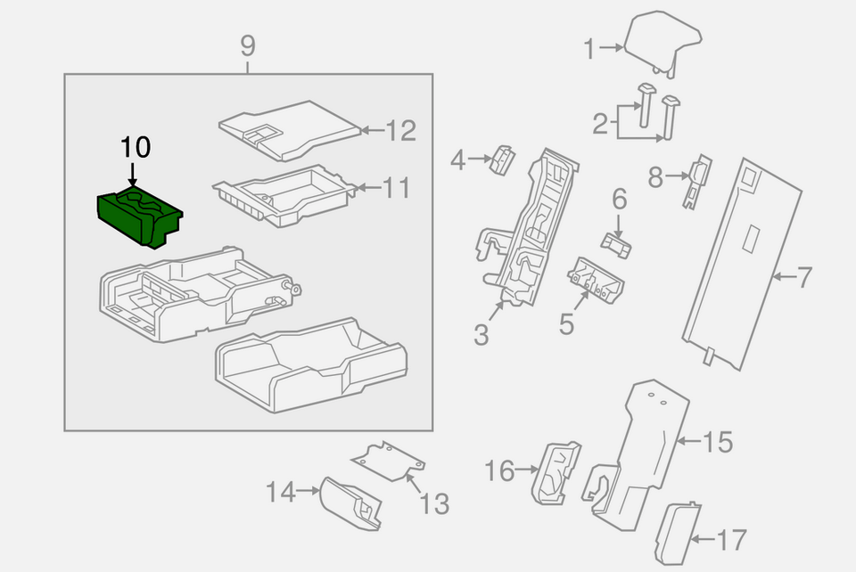 Genuine Lexus 2016-2022 Lexus RX Cup Holder | 66990-0E020-C0 | Genuine OEM