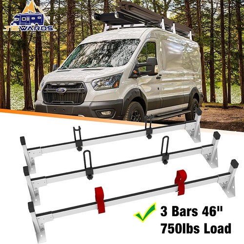 White 3 Bar Ladder Roof Van Rack For Ford Transit Connect 2014-2023 ...