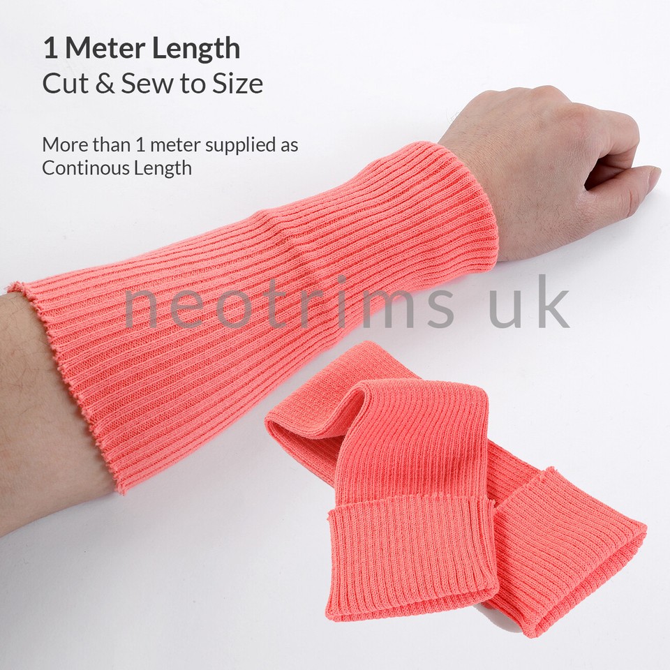 Knit Rib Cuff Stretch Ribbed Fabric Cuffing Trim Revamp Clothing Jacket ...