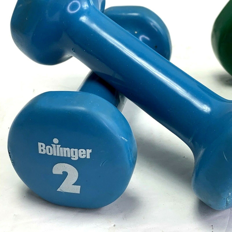 Bollinger Hand Weights Set of 4 Two and Three Pound lb Coated Workout ...
