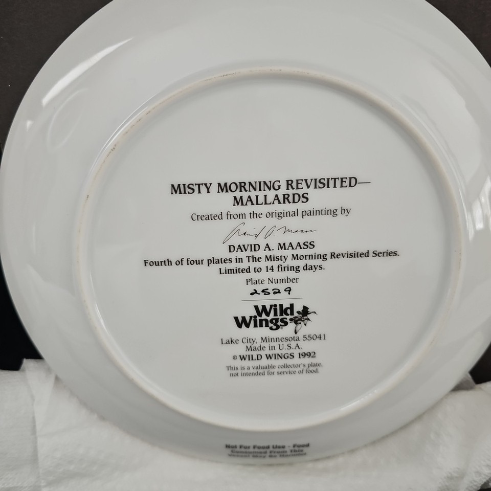 Duck Lot 4 Collectors Plates Knowles Jerner Ducks Wild Wings Maass ...