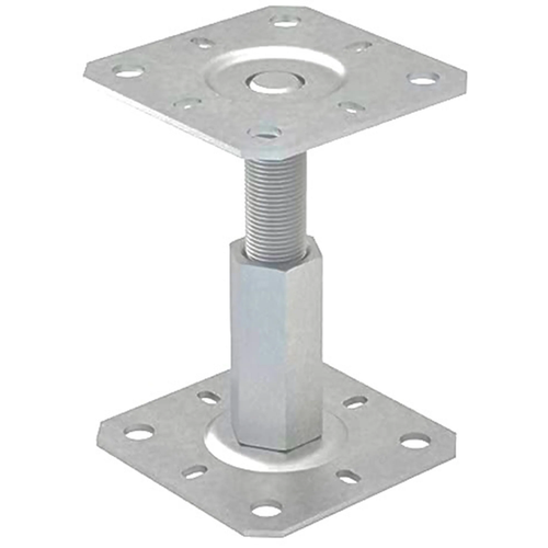 Heavy Duty Galvanised Adjustable 100-150mm Elevated Post Base Support ...