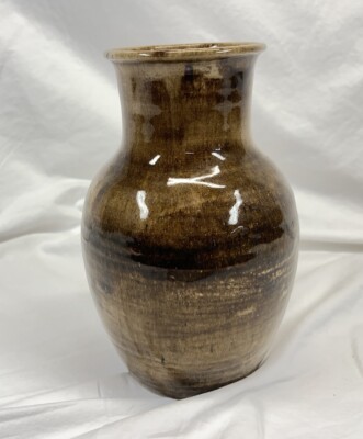 John Macomber Signed 1978 Hand Thrown Pottery Vase Brown No Chips or ...