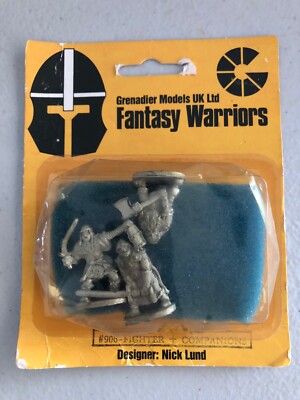 Grenadier Miniature Pack UK Fighter & Companion #906 Fantasy Warriors D ...