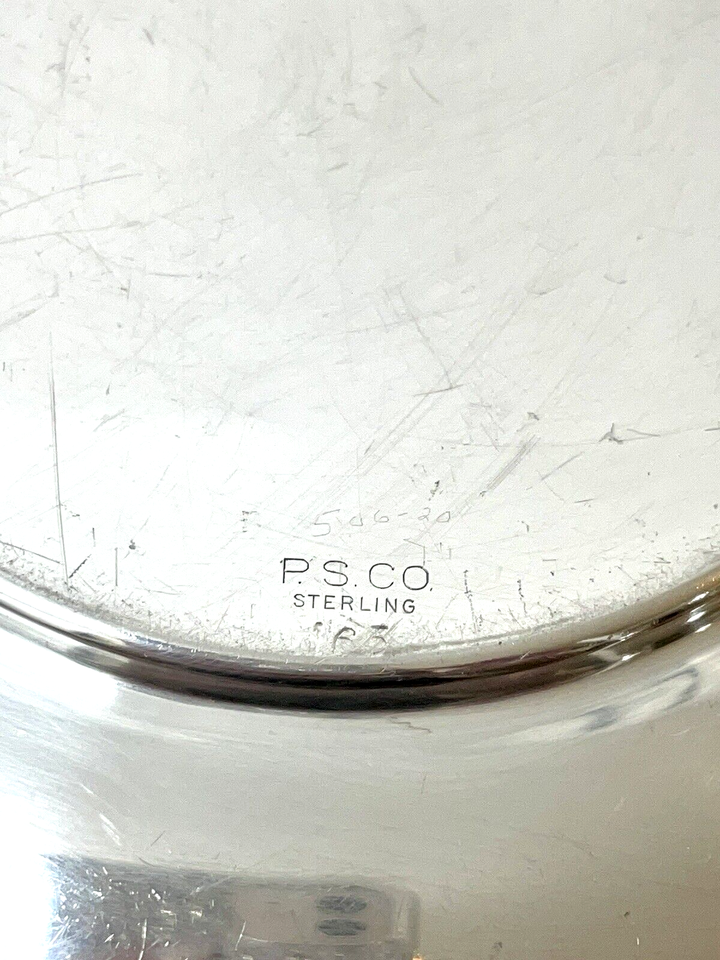 PSCO Preisner Silver Co Sterling Silver Plate 171 Gr. w/Mono 8-3/4 ...