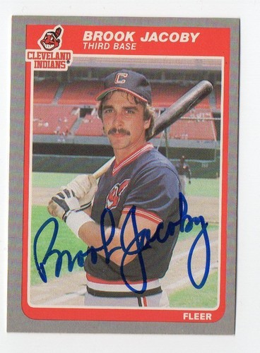 1985 Fleer Brook Jacoby Autographed Baseball Card | eBay