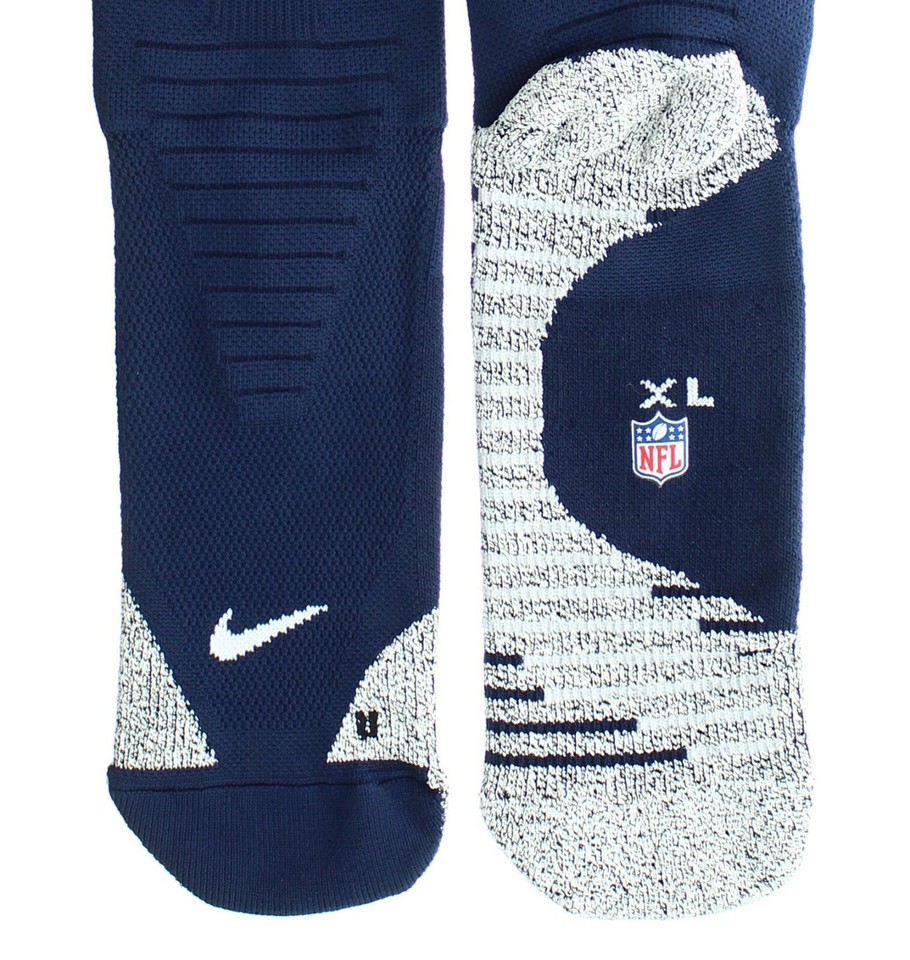 Nike NFL Athletic Crew Socks Athletic Dri-Fit Lightweight, Navy-Gray | eBay