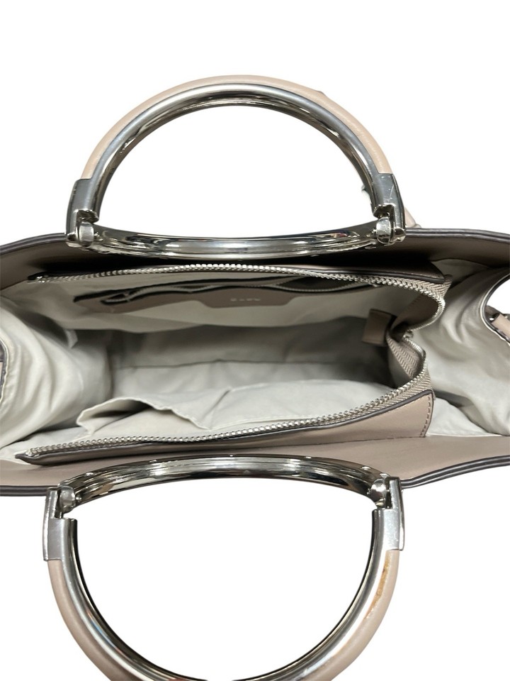 BCBG Handbag Leather Purse Metal Circle Handles With Shoulder Strap | eBay