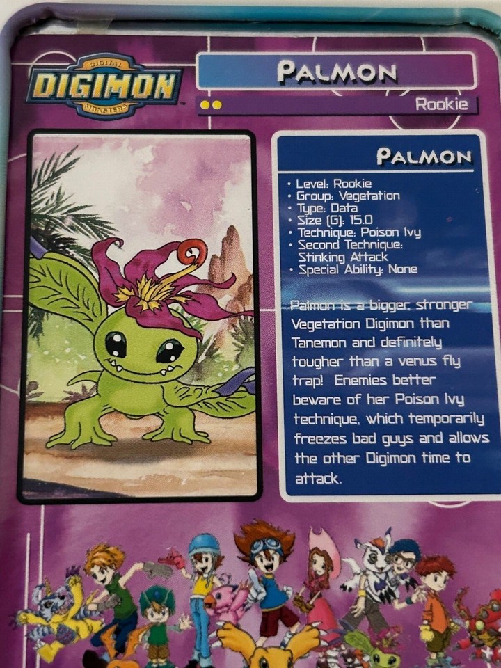 Digimon Palmon Rookie Metal Card Taco Bell Promo 2000 Mint | eBay