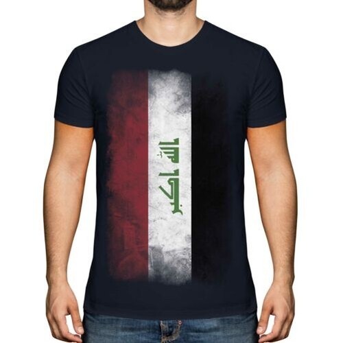 IRAQ FADED FLAG MENS T-SHIRT TEE TOP AL-'IRAQ IRAQI ÎRAQ SHIRT FOOTBALL ...