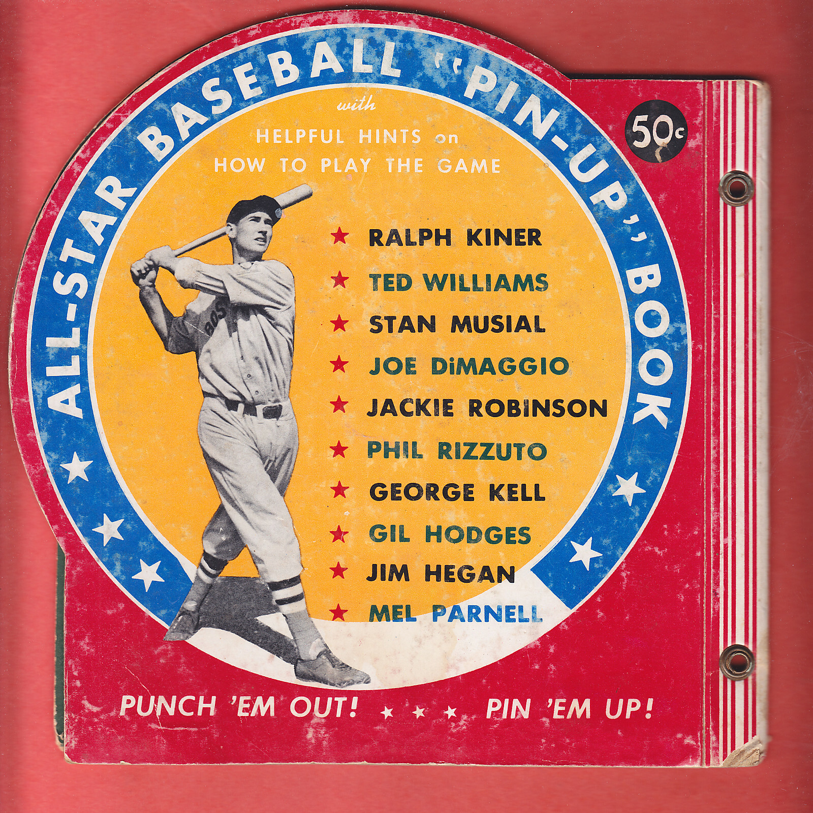 1950 ALL-STAR BASEBALL PIN-UPS COMPLETE BOOK OF 10 | eBay