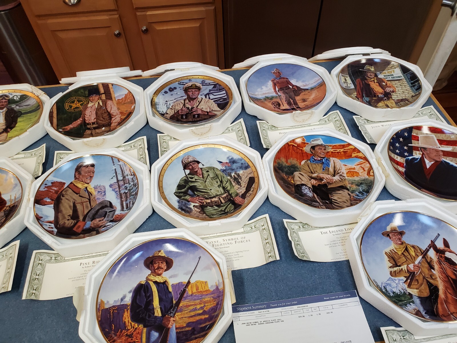 John Wayne Western Themed Limited Edition Collectible Plates (15 ...