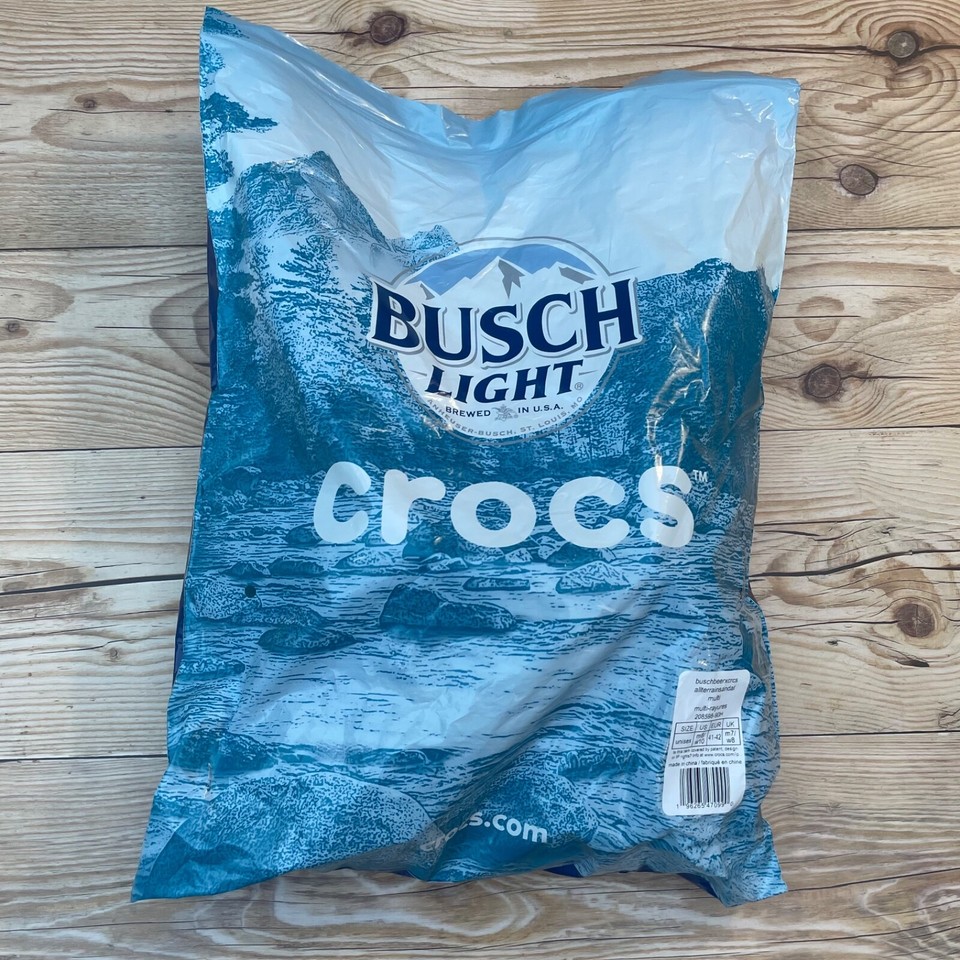 Busch Beer x Crocs Classic All-Terrain Sandal Men’s Size 8 / Women’s S ...