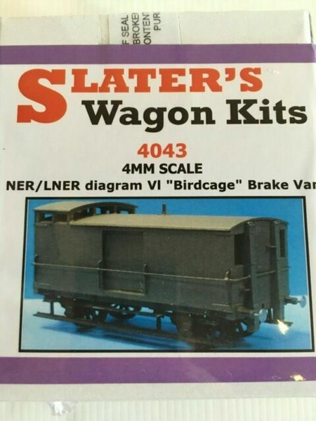 Slaters OO Model Railway Wagon Kit 4043 LNER 10t Brake Van Dia V1 for ...