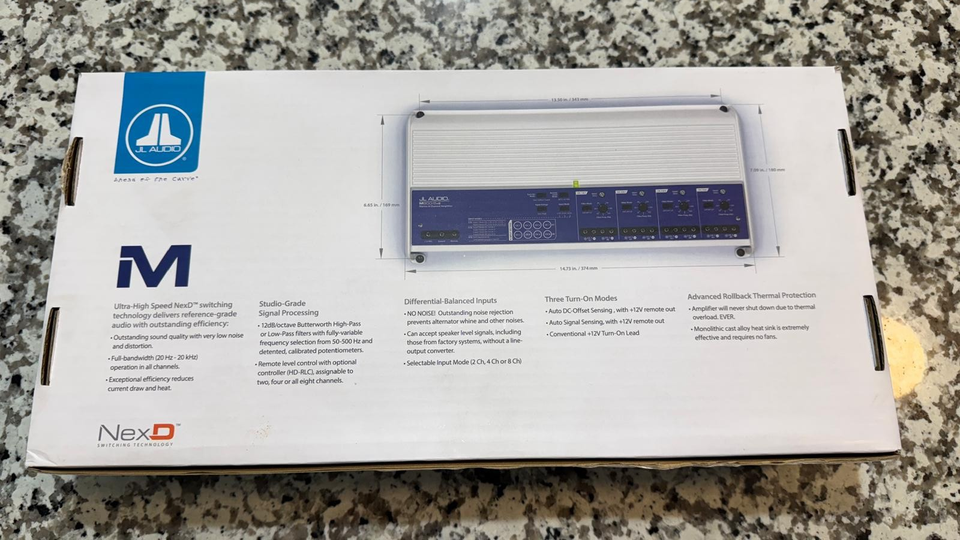 JL Audio M800/8v2, M Series Marine Class D 8-Ch Amplifier, 100W x 8 @ 2 ...