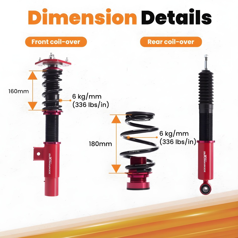 Adjustable Coilovers Suspension Kit for Volkswagen Jetta MK5 MK6 FWD 06 ...