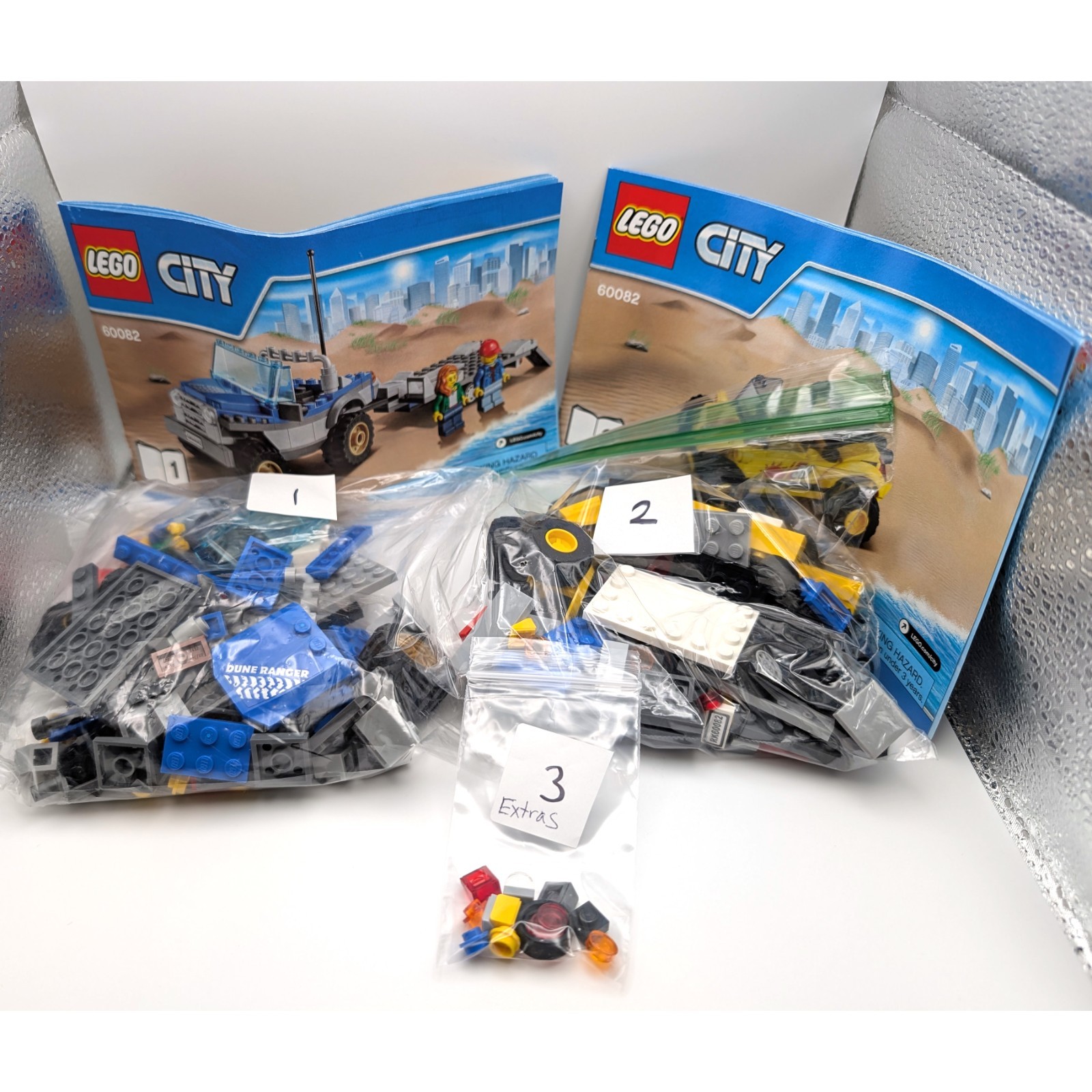 LEGO CITY Dune Buggy Trailer 60082 Complete Set w/ Manuals Retired No ...
