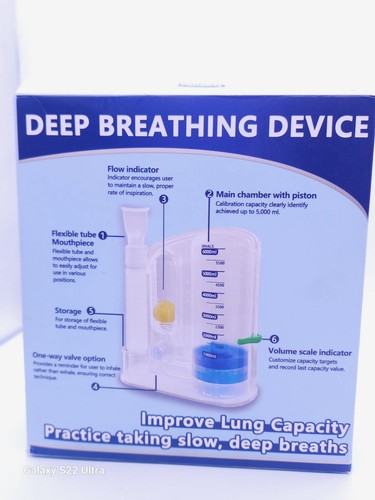 Incentive Spirometer Adult, Breathing Exercise Device for Lungs, Deep ...