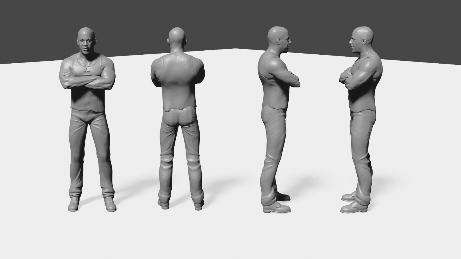 1/24 figure man vin diesel good for diorama or model kits not painted ...