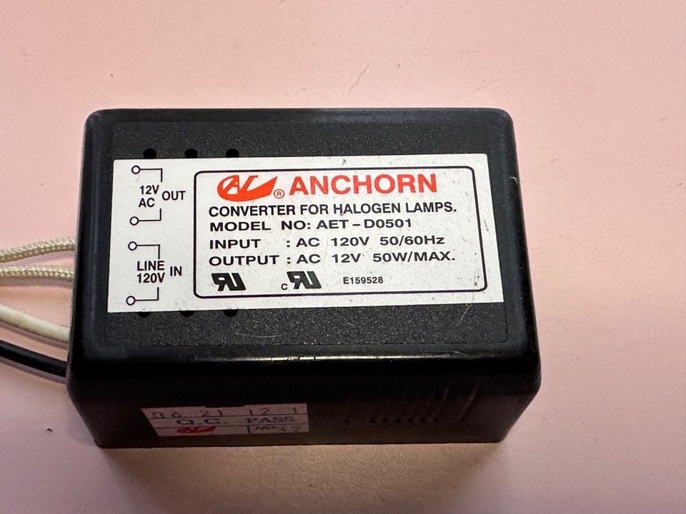 NEW Anchorn Converter for Halogen Low Voltage Transformer 12V 50W AET ...
