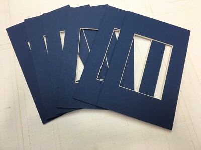 Picture Framing Mats 4x6 for 3x5 small wallet size photo Royal Blue SET ...