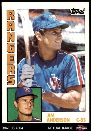 1984 Topps #353 Jim Anderson Rangers 6 - EX/MT | eBay