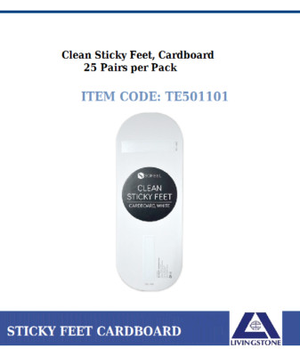 Clean Sticky Feet Cardboard 25 Pairs/Pack | eBay Australia
