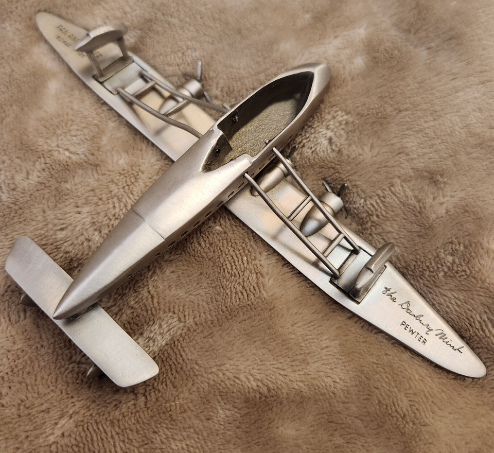 PAN AM CLIPPER SEAPLANE AIRPLANE 1:189 Pewter The DANBURY MINT Great ...