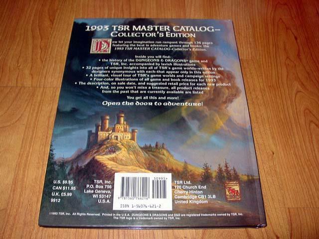 TSR 1993 : TSR MASTER Catalog - Collectors Edition - Hardcover #9912 | eBay