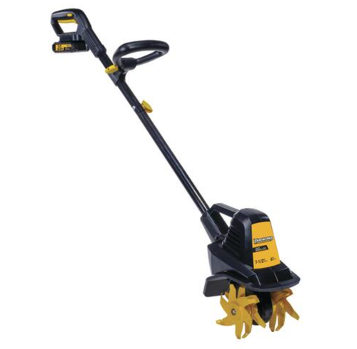 20 Volt 7.5" Cordless Tiller 4 Tines Light Portable Garden Farm Soil ...