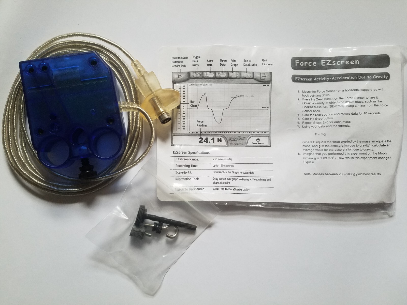 PASCO PASPort Force Sensor PS-2104 | eBay