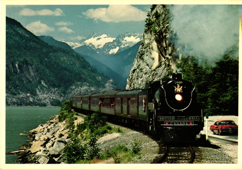 Vintage Postcard Royal Hudson along Howe Sound Postcard Vancouver ...