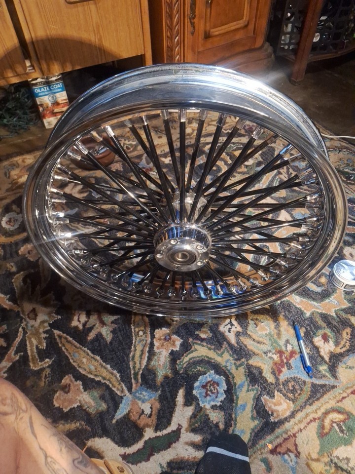 Chrome Ultima 48 King Fat Spoke 21" X 3.5" Front Single Disc Wheel for ...