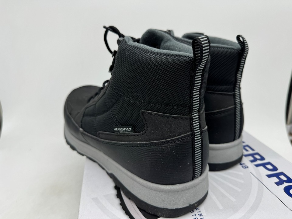 Weatherproof Jenkins Snow Boots Men's Black Waterproof Insulated Shoes ...