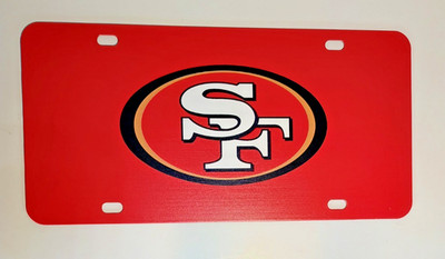 San Francisco 49ers New NFL Black Laser Tag License Plate | eBay