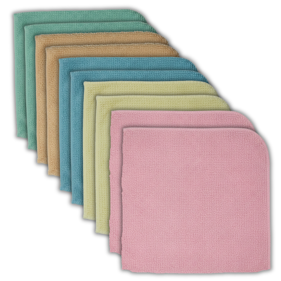 10 Pack 12x12 Cotton Washcloths High Absorbency Soft Terry Fabric ...