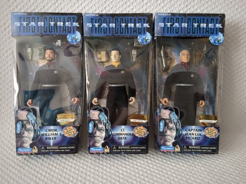 Star Trek Lot 3 Lt. Commander Data JEAN-LUC PICARD RIKER Action Figure ...