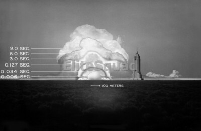 WW2 Picture Photo Atomic Bomb Evolution of Trinity test fireball 0034 ...