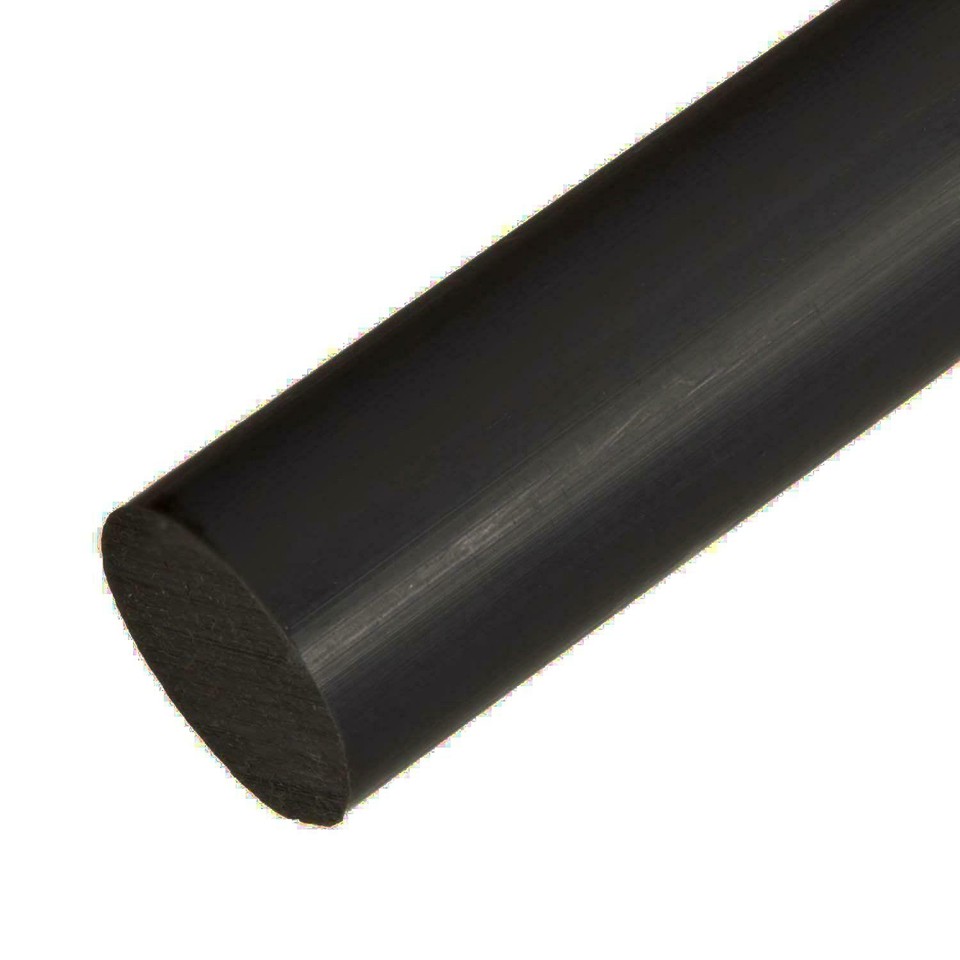 1pc PA6 Nylon Round Rod Stick Bar Black Dia. 30mm ±10% Long 330mm 13 ...