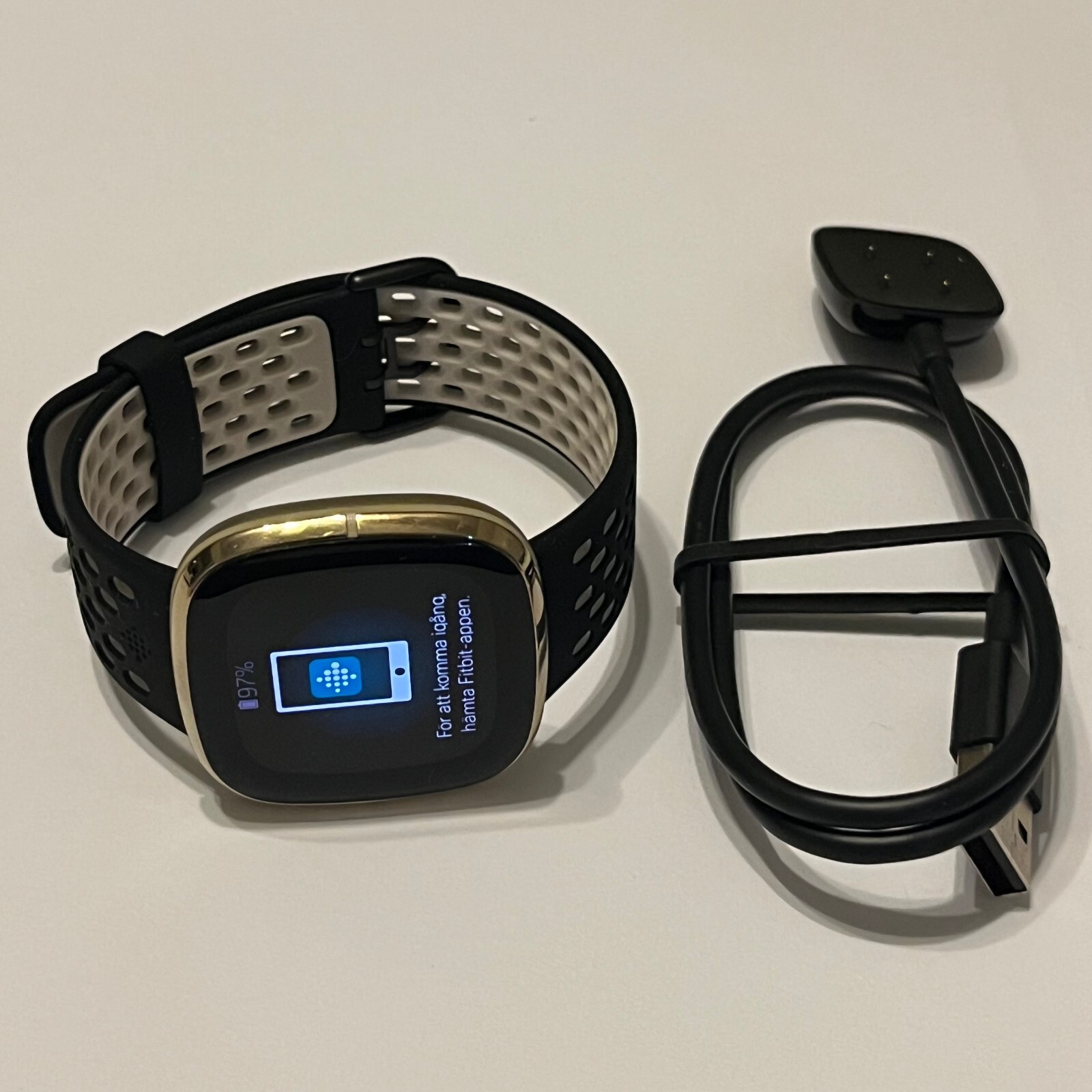 Fitbit Sense Advanced GPS Activity Tracker Smart Watch FB512 Soft Gold ...