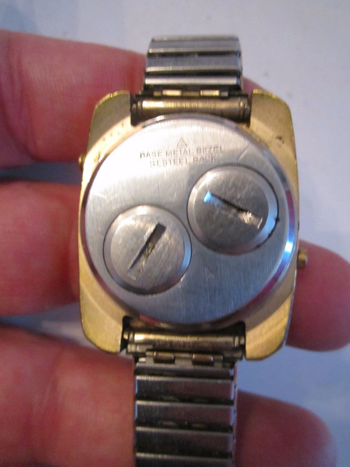 VINTAGE COMPU CHRON LED WATCH - MEN'S - HEAVY 10K RGP 1/40 CASE - 84g ...