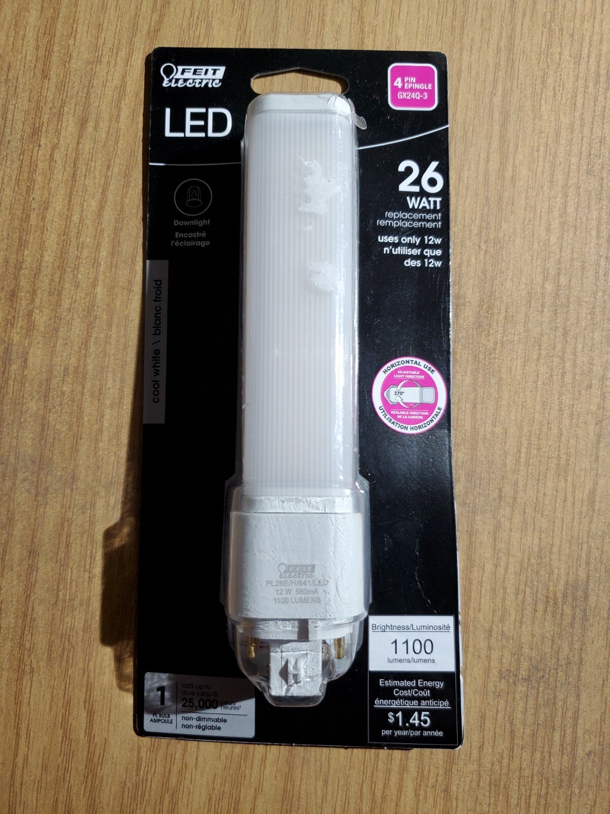 26W Horizontal Pl Led By Feit Electric Mfrpartno Pl26E/H/841/Led | eBay