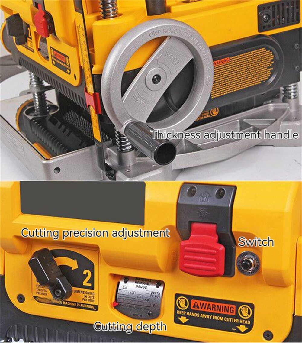 DW735Multi-Functional Small Electric Planer Planing Machine Flat Planer ...