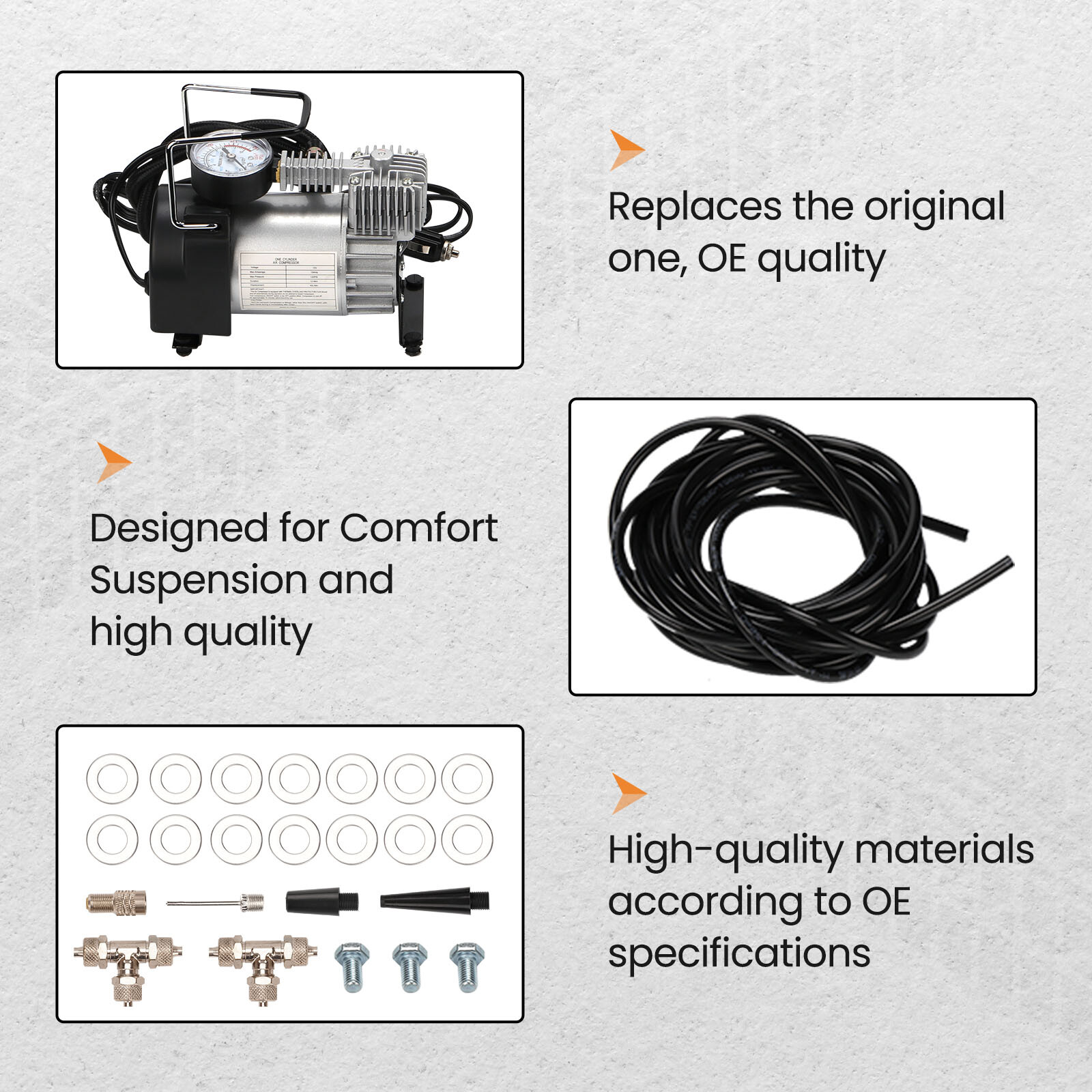 Air Suspension Bellows + Compressor Kit for Mercedes-Benz Sprinter 06 ...