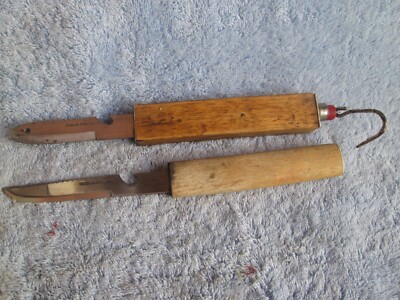 Two Floating Fishing Knives. One with scale. Collectable fish knife ...