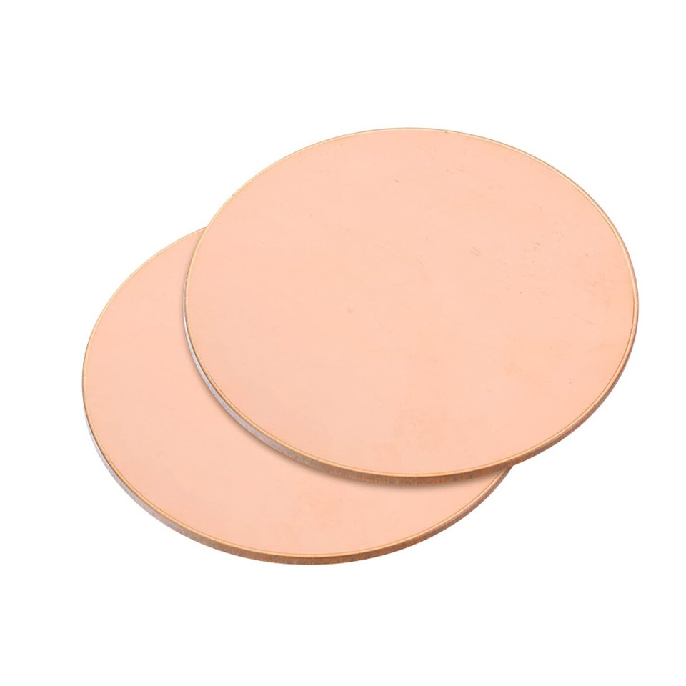 Solid Pure Copper Discs Blanks Round Plate Metal Sheet 10-300mm OD 1mm ...