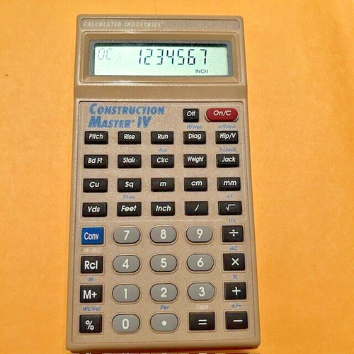 Calculated Industries 4045 CONSTRUCTION MASTER IV Calculator v2.0 WORKS GREAT! | eBay